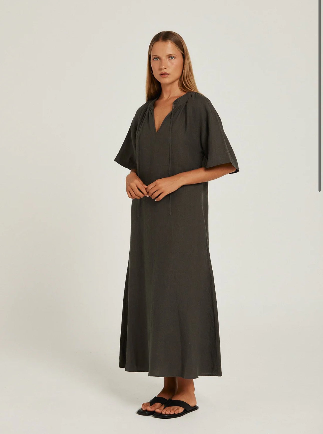 Pippa Ridley Josie Dress Charcoal – Red Hill Collective