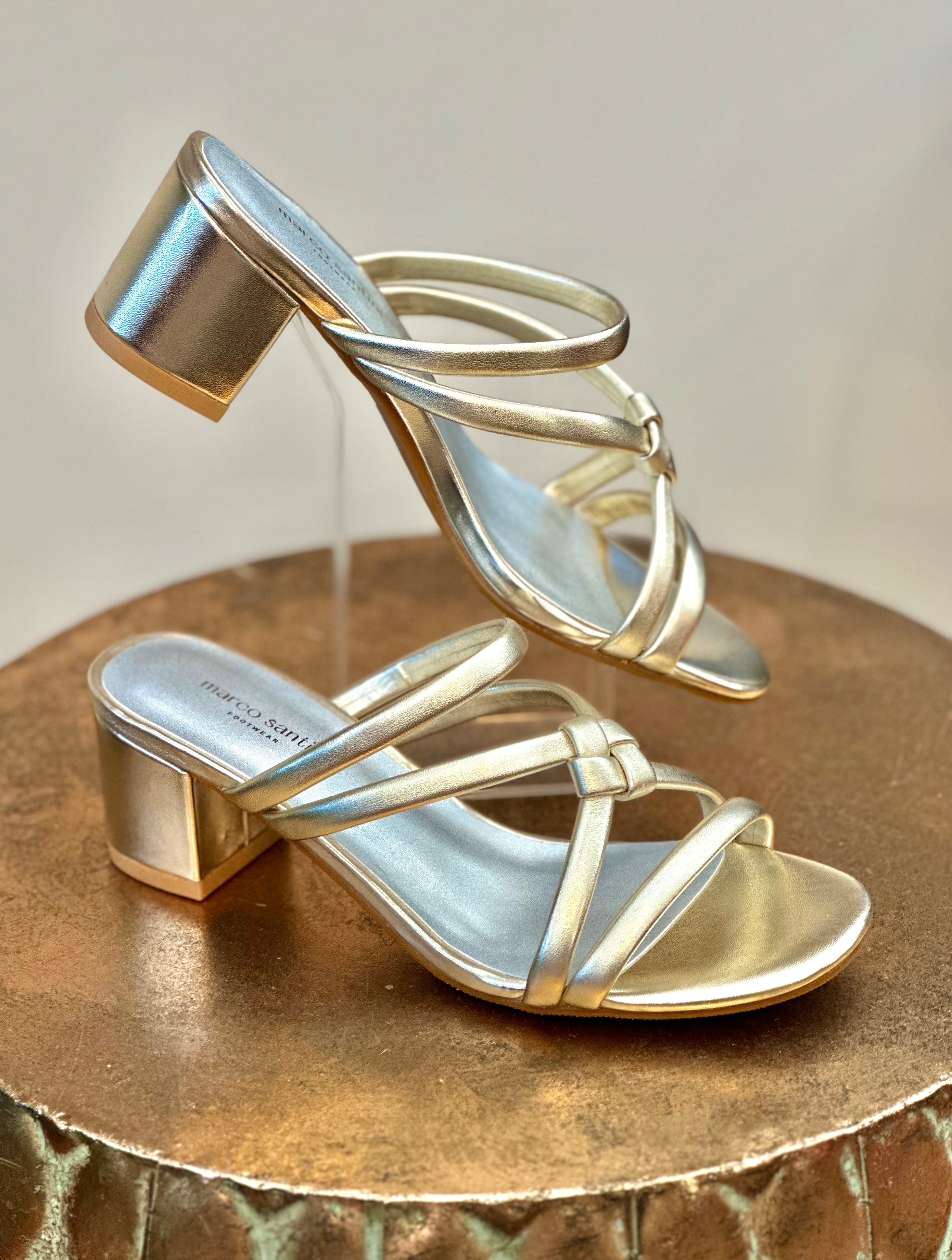 Marco Santini Paula Gold Heel – Red Hill Collective